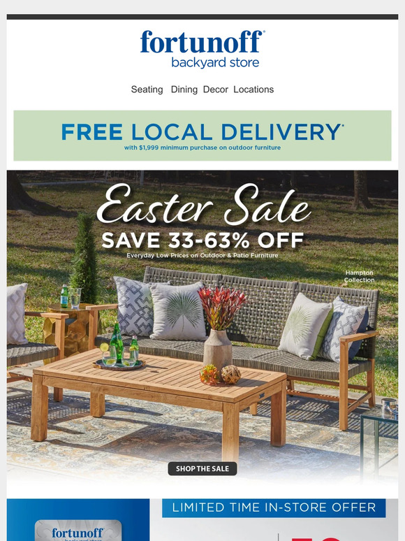 Fortunoff Backyard Store: Get ready for sunny days spent outside☀️ | Milled