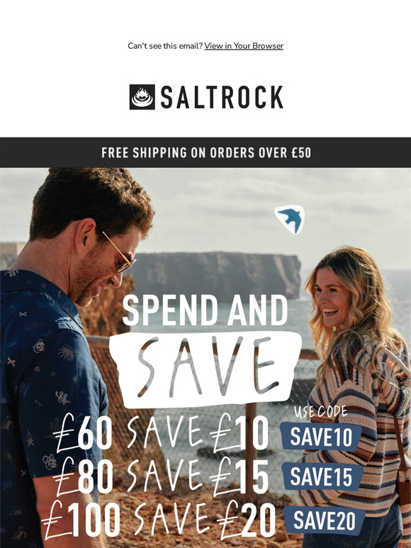 Saltrock: 💰Save up to £20 on your favourites! | Milled