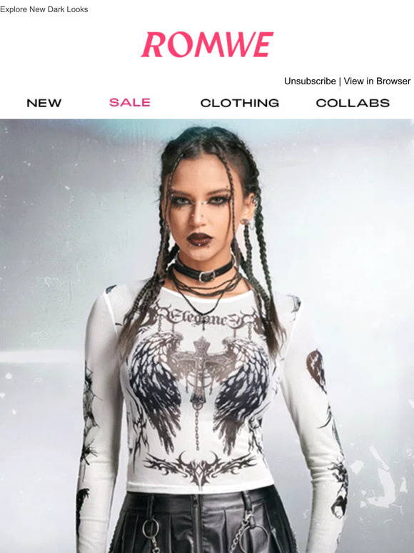 ROMWE: New: DARK MODE DOLLS🖤 | Milled