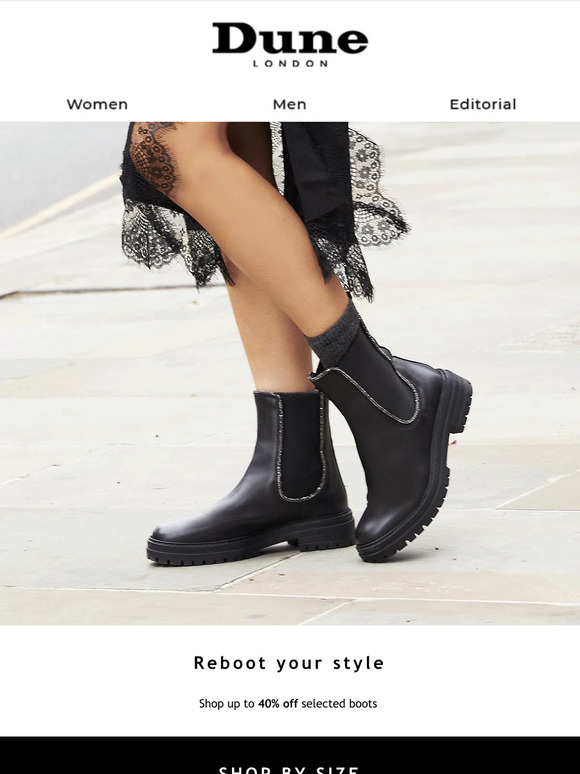 Dune London: Transitional boot styles for less | Milled