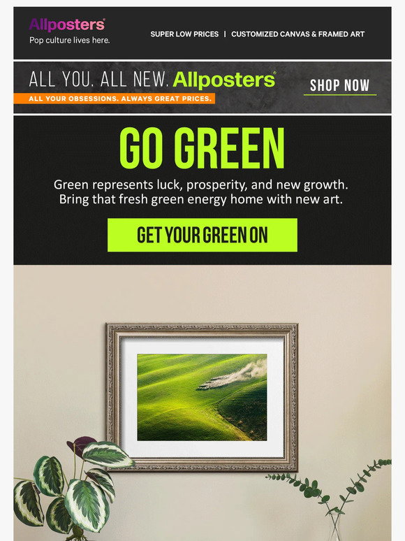 AllPosters: 🍀Get your green on (your walls) | Milled