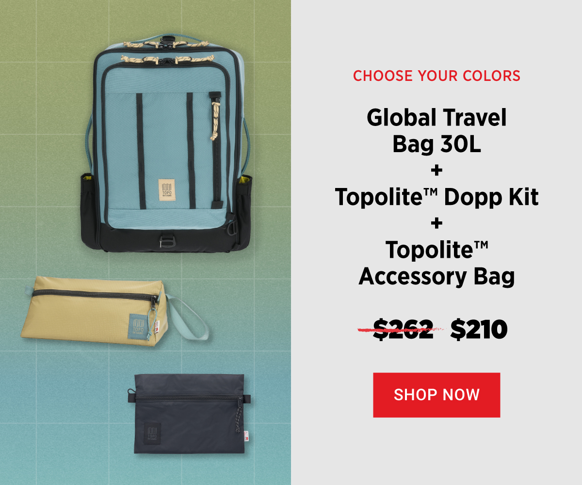 Topo Designs: Global Travel Kits: 20% Off | Milled