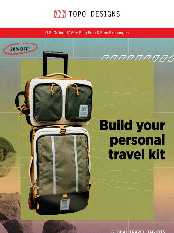 Topo Designs: Global Travel Kits: 20% Off | Milled