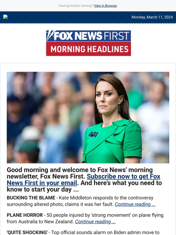 Fox News: Kate Middleton apologizes for altered photo | Milled