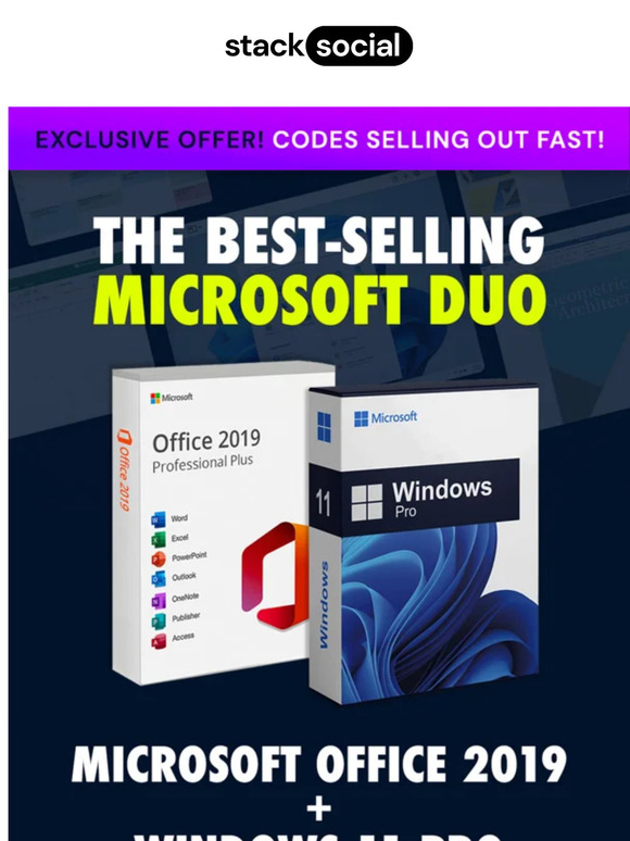StackSocial: ASAP: Microsoft Office + Windows 11 is Selling Out | Milled