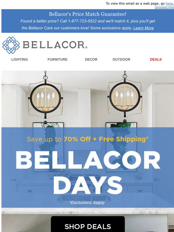 Bellacor: 📣 BELLACOR DAYS 📣 BELLACOR DAYS 📣 | Milled