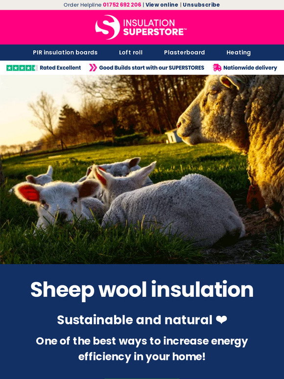 Insulation Superstore: Natural sheep wool insulation 🐑💚 | Milled