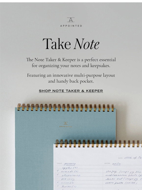 Appointed: The Note Taker & Keeper: An Updated Fan Favorite | Milled