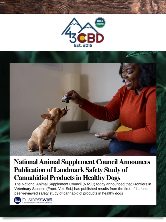 43 CBD Solutions: 🐾 Landmark Study Reveals CBD Safety in Dogs | Milled