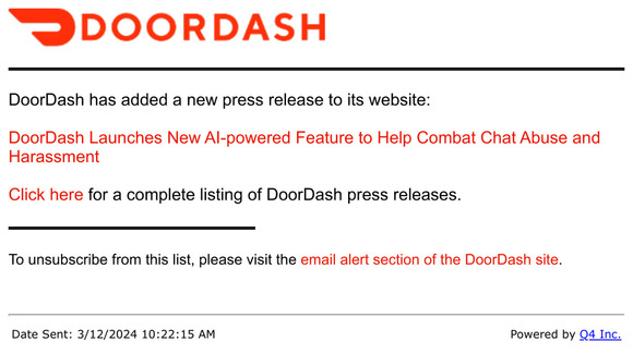 Door Dash: DoorDash - DoorDash Launches New AI-powered Feature to Help ... Door Dash: DoorDash - DoorDash Launches New AI-powered Feature to Help ...
