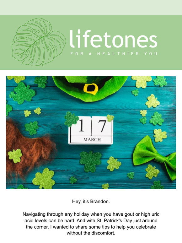 Lifetones: ☘️ How to Celebrate without the Discomfort | Milled