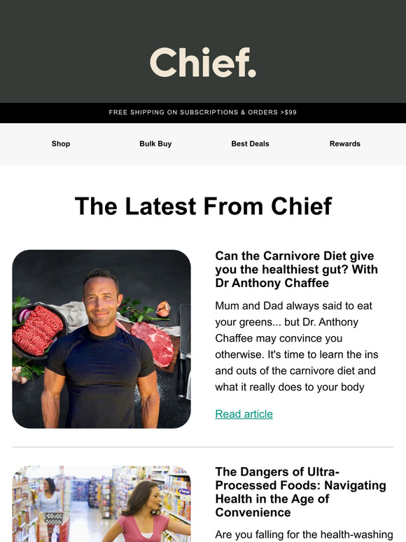 Chief Nutrition: Is it time to toss your greens and go carnivore?🥩 | Milled