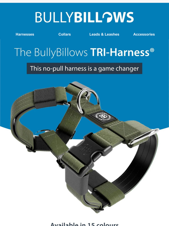 BullyBillows: BullyBillows Tri-Harness: Walkies Made Easy 🐕‍🦺 | Milled