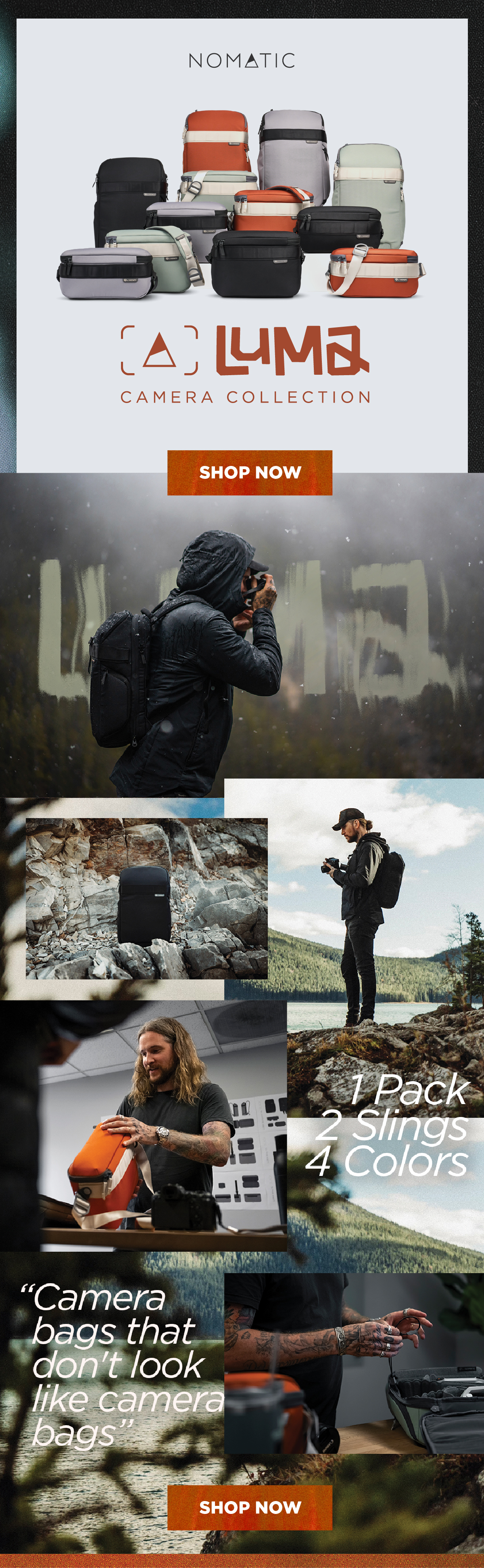 Nomatic: Now Available! The Luma Camera Collection 📸 | Milled