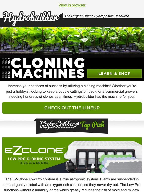 Hydrobuilder: The Results Are In 😱 Our Favorite Cloning Machines for ...