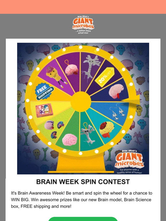 GIANTmicrobes: Spin the Wheel for Brain Awareness Week! 🧠 | Milled