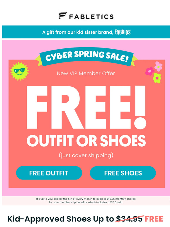 Fabletics: Activate your FREE gift from FabKids NOW | Milled