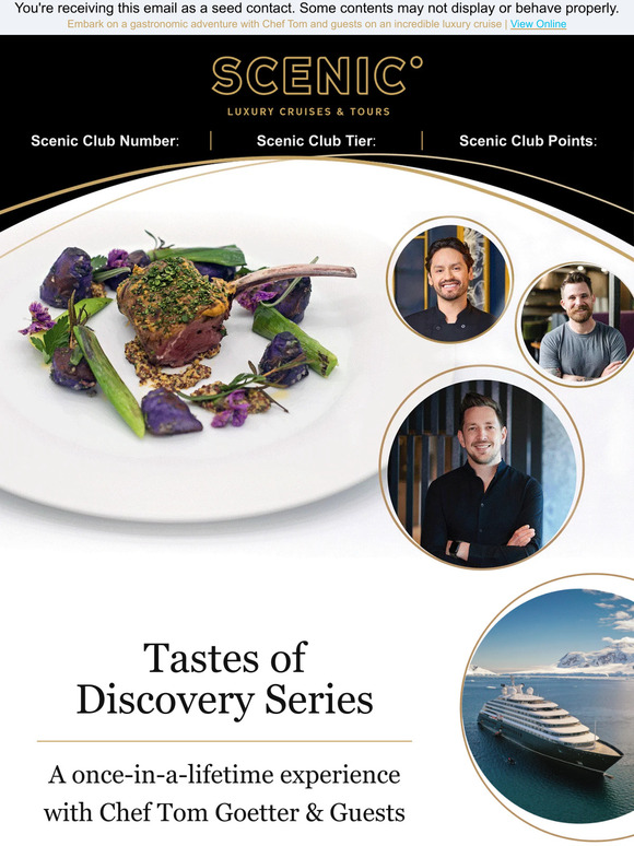Scenic: Seed - Unforgettable Dining with Celebrity Chefs Aboard Scenic ...