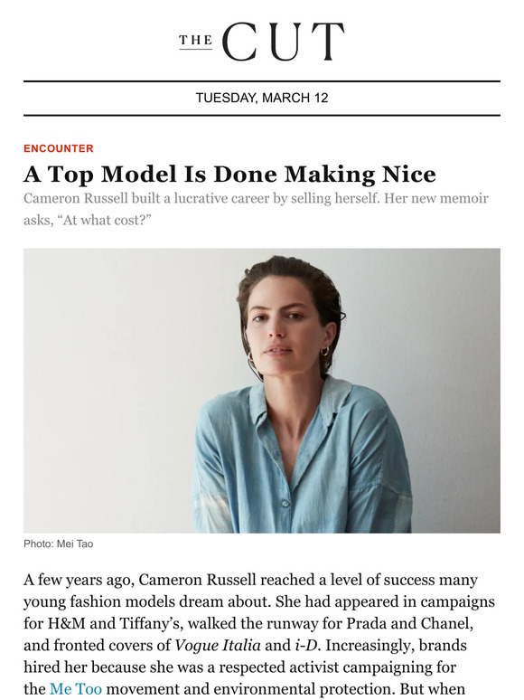 The Cut: A Top Model Is Done Making Nice | Milled