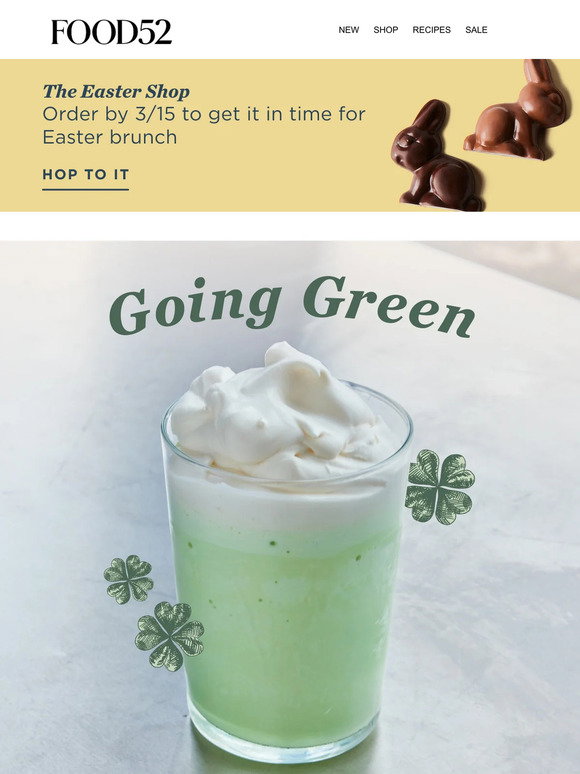 Food52: Skip the drive-thru with this boozy Shamrock Shake ☘️ | Milled