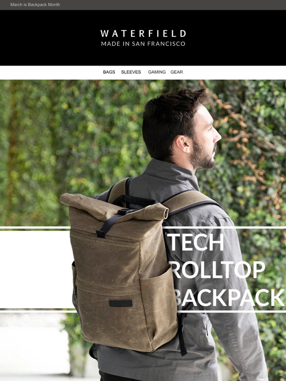 WaterField Designs: Limited Stock — Tech Rolltop Backpack | Milled