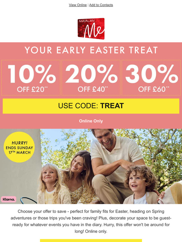 Matalan: Your early Easter treat has arrived... 🐣 | Milled