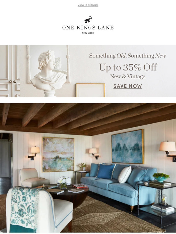 One Kings Lane Email Newsletters: Shop Sales, Discounts, and Coupon Codes