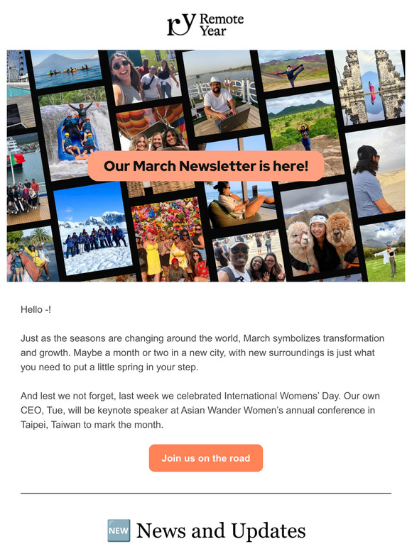 Remote Year: March RY Nation Newsletter: The rest of 2024 mapped out ...