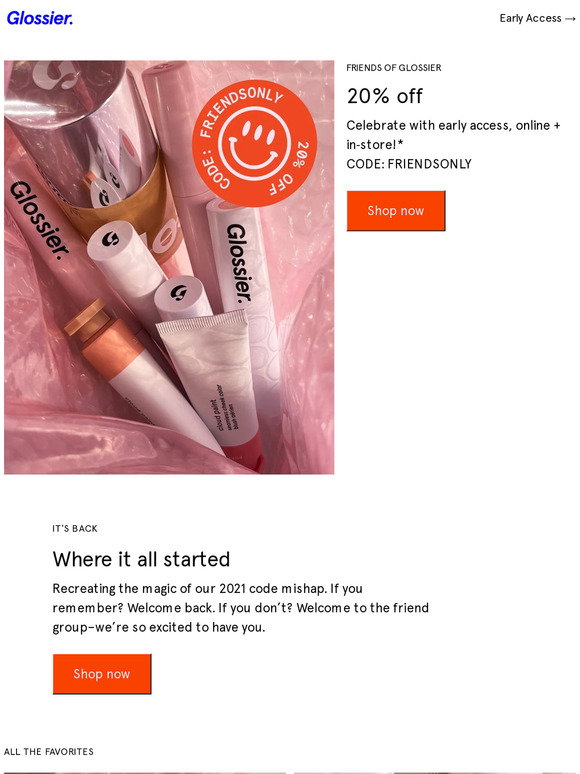 Glossier Email Newsletters: Shop Sales, Discounts, and Coupon Codes