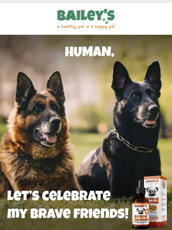 Bailey's CBD: Woof & Salute! Celebrate K9 Veterans Day With A Sale ...