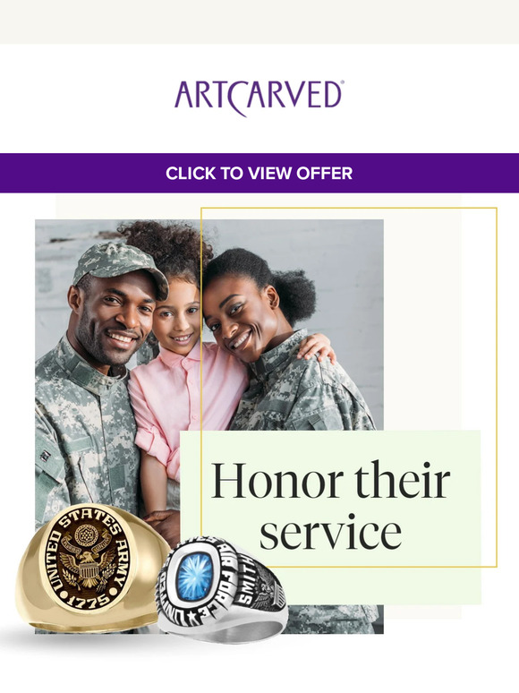 ArtCarved: 🇺🇸Explore Our Military and Service Rings! | Milled