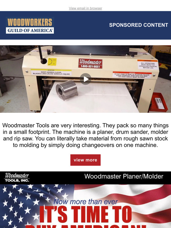 Woodworkers Guild of America: Make your own molding with Woodmaster ...
