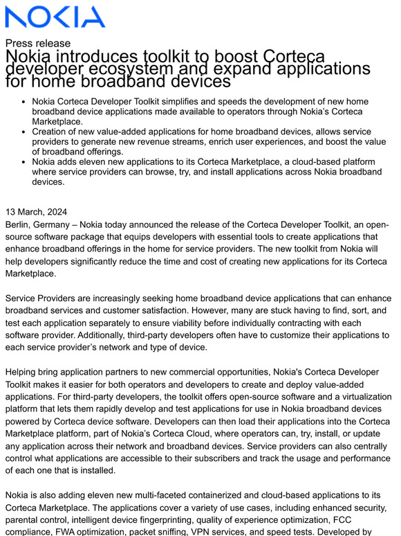 Withings: Nokia introduces toolkit to boost Corteca developer ecosystem and expand applications ...