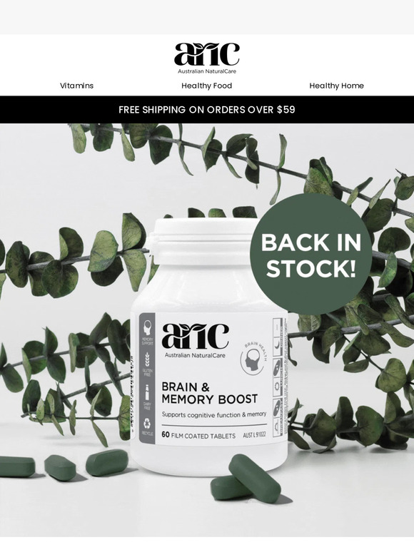 Australian NaturalCare: Brain & Memory Boost Back In Stock! 🧠 | Milled