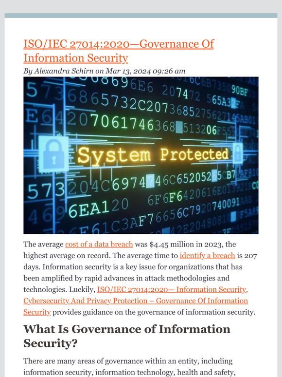 ANSI: New from the ANSI Blog: ISO/IEC 27014:2020—Governance Of ...
