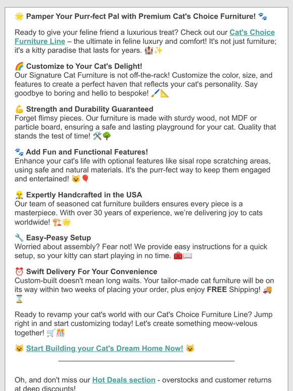 CatsPlay: 🌟 Pamper Your Purr-fect Pal with Premium Cat's Choice Furniture! 🐾 | Milled