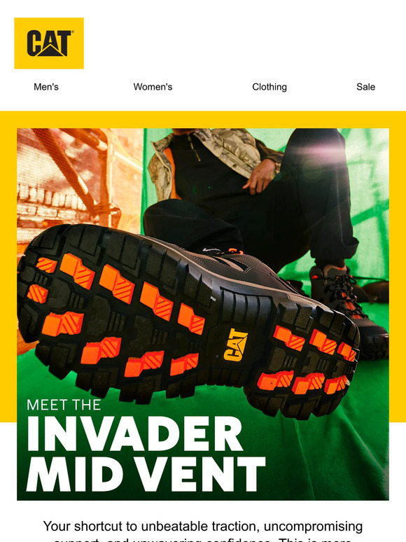 Cat Footwear: 📢 Invader Mid Vent is more than a boot; it's a statement ...