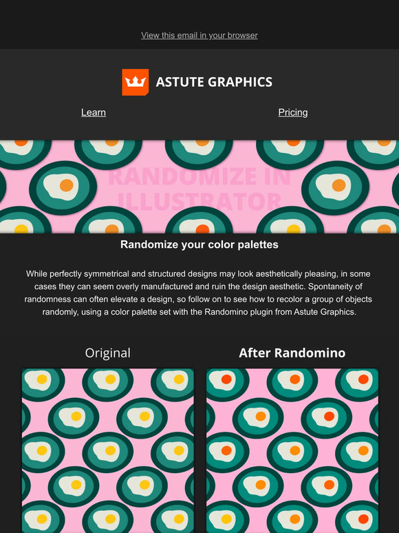 Astute Graphics: Randomize easily in Adobe Illustrator 👀 | Milled