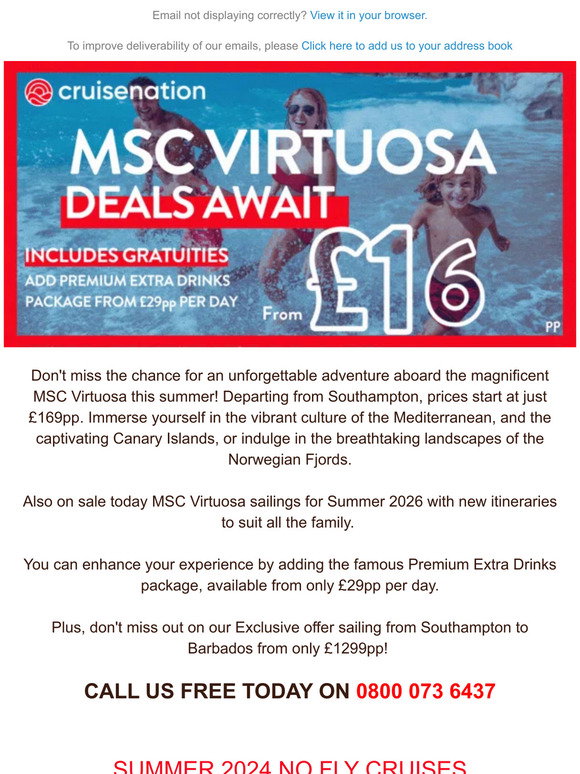 Cruise Nation: MSC Virtuosa fr £169 Extraordinary Offers Inside 📩 | Milled