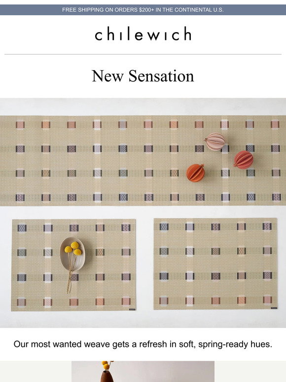 Chilewich: New Sensation: Introducing Sampler in Wheat | Milled