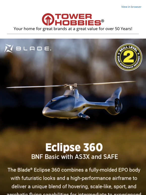 Tower Hobbies: New Release: BLADE Eclipse 360 BNF Basic with AS3X and ...