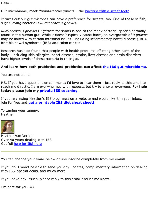 Heather''s Tummy Care: IBS news flash. Gut microbiome: meet ...