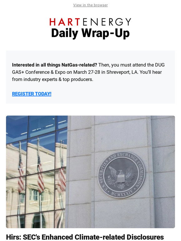 Hart Energy: Daily Wrap-Up: SEC Climate-related Disclosures Are ...