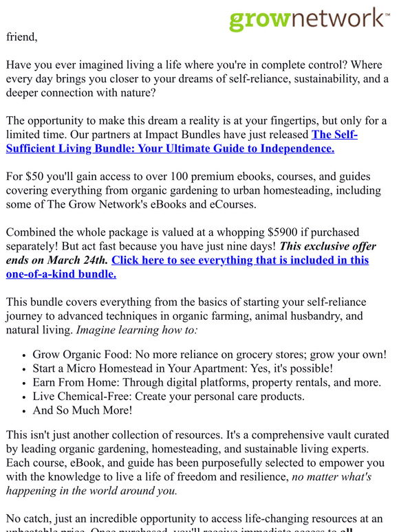 The Grow Network: Your Path to Self-Sufficiency | Milled