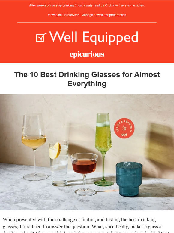 Epicurious: The 10 best drinking glasses for almost anything | Milled