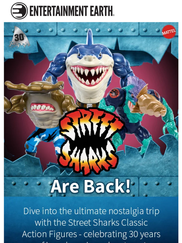 EntertainmentEarth.com: Jawsome news! Street Sharks are back! | Milled