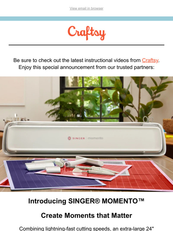 Craftsy: Introducing SINGER® MOMENTO™ | Milled