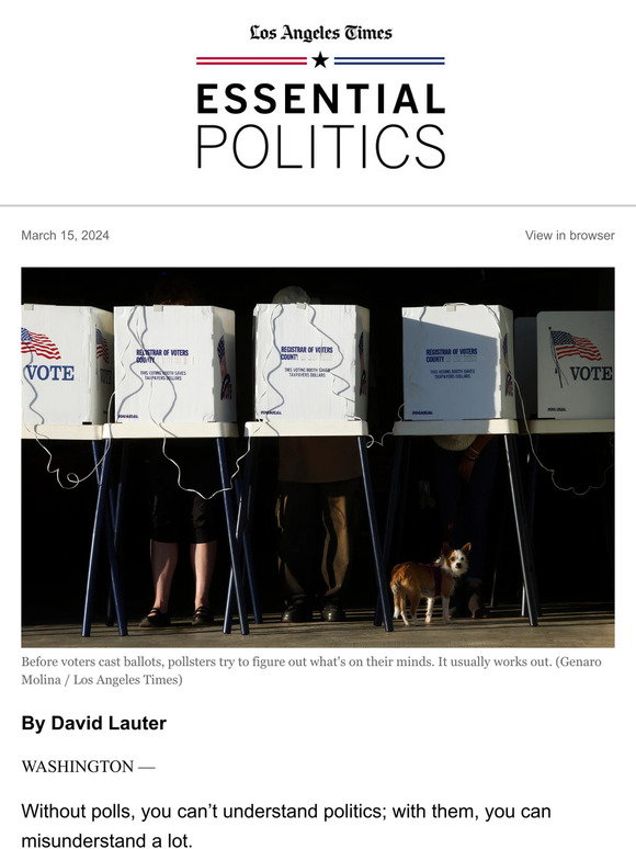 Los Angeles Times: How to read polls in a not election year | Milled