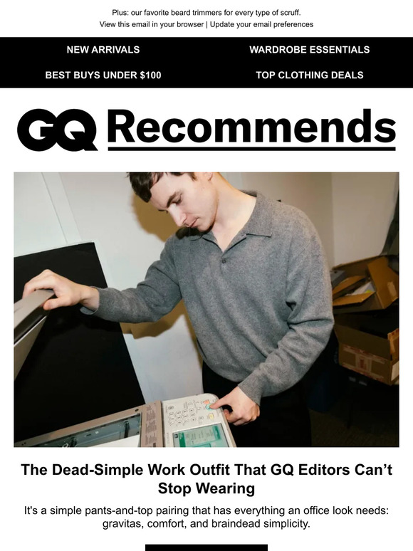 GQ: The Easy, Elegant Office Outfit GQ Editors Can't Quit | Milled