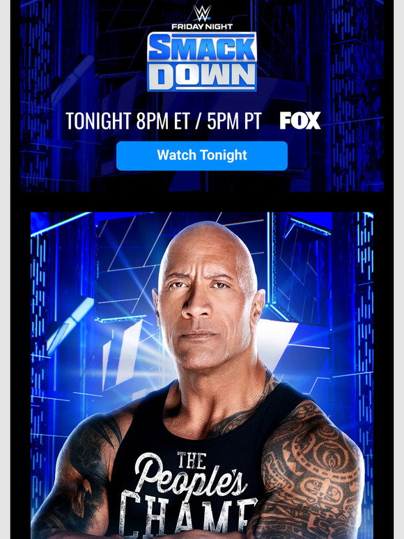 WWE Shop: The Rock will be live on SmackDown tonight AND Rey Mysterio ...